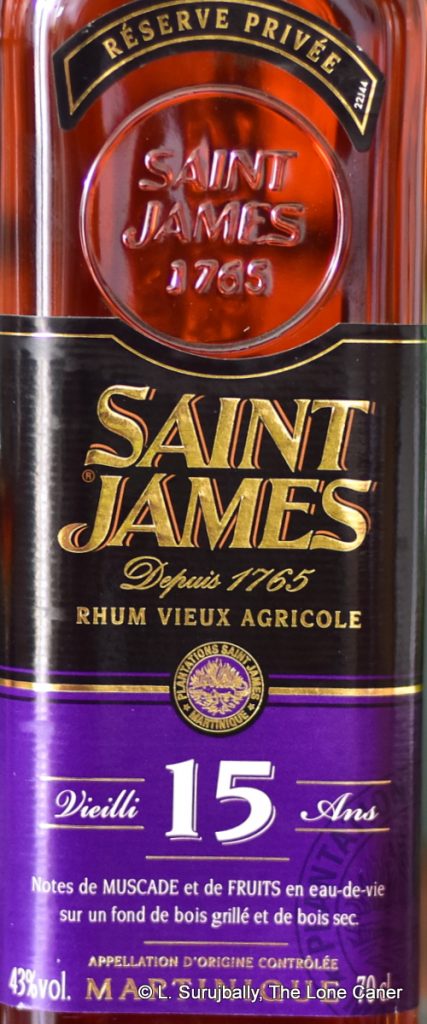 Saint James Rhum Vieux Agricole 15 Year Old – Review – The Lone Caner