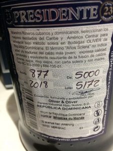 Oliver & Oliver Ron Presidente 23 Solera – Review – The Lone Caner